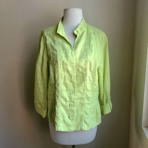 Chico's | Jackets & Coats | Chicos Bright Pastel Neon Green | Poshmark